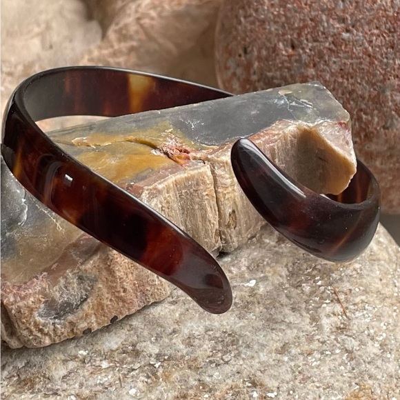 Vintage | Jewelry | Vintage Snake Acrylic Tortoise Shell Root Beer Bracelet | Poshmark